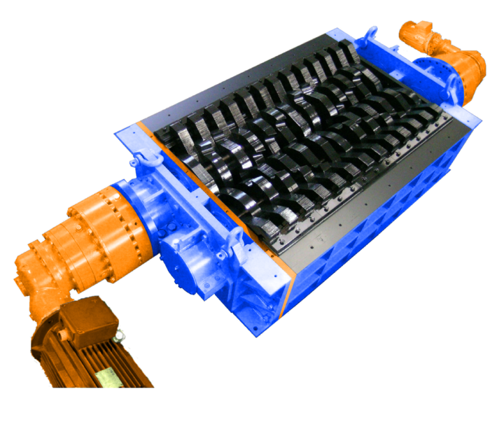 2‐shaft‐shredder‐2R-50ER‐serie electric drive | SatrindTech Srl